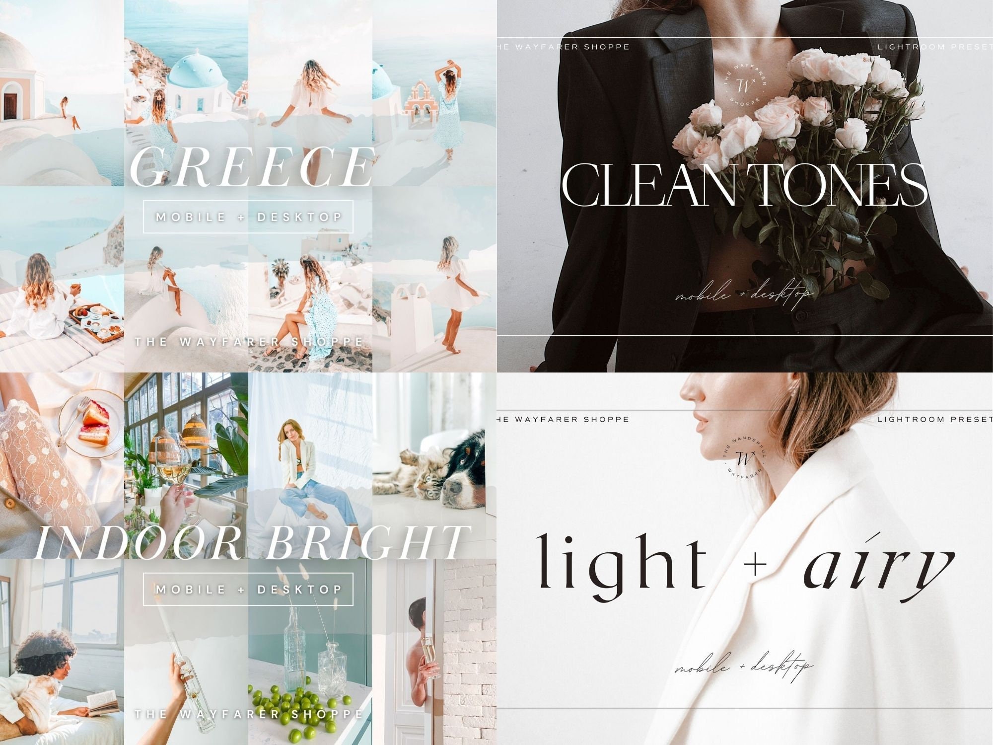 200+ Bright Airy Lightroom Preset Bundle | Natural Light Photo Filters ...