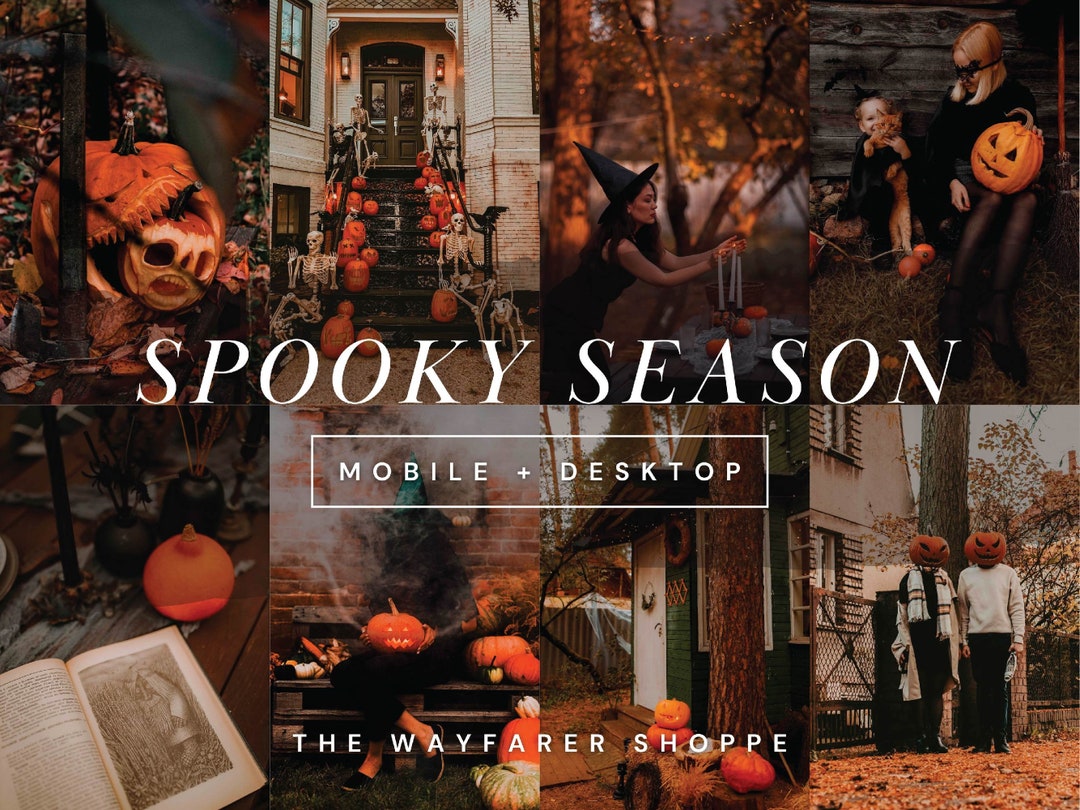 15 Spooky Halloween Mobile Lightroom Presets, Moody Autumn Filters for ...