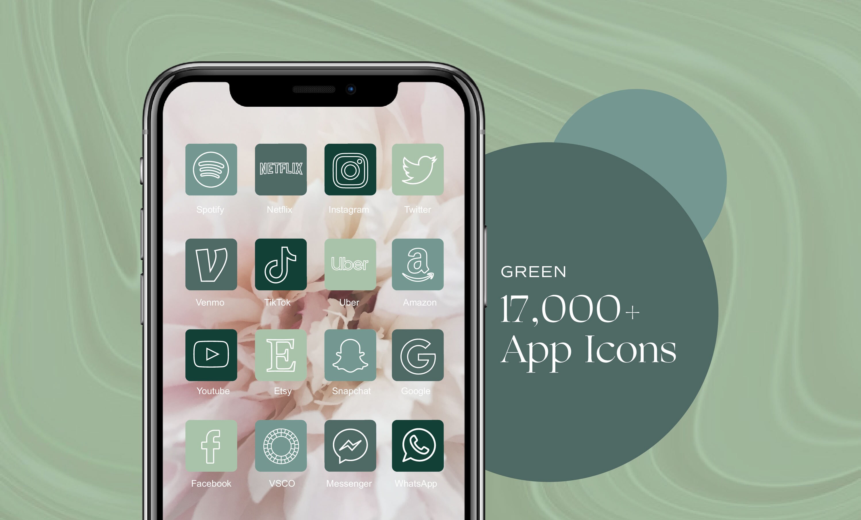 17000 Ios 16 App Icons Green Aesthetic Iphone Ios 14 - Etsy
