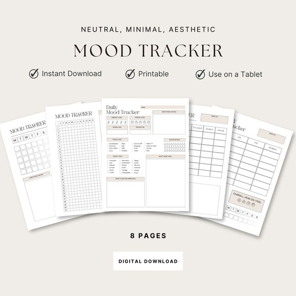 Weekly Mood Tracker - Etsy