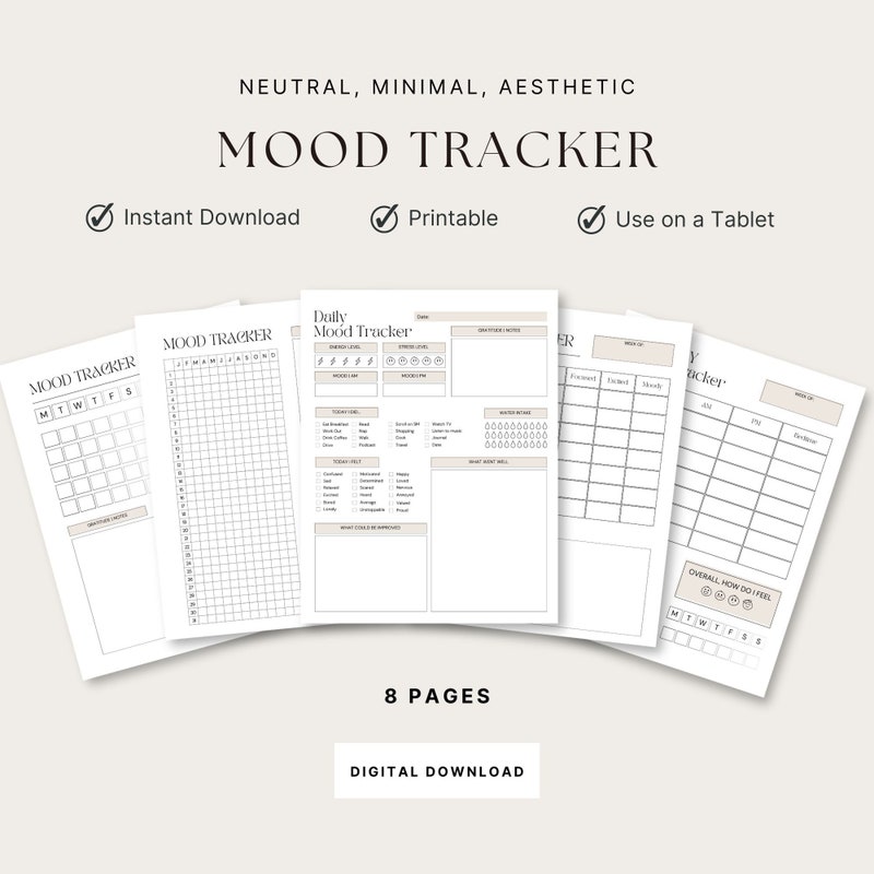 Weekly Mood Tracker - Etsy