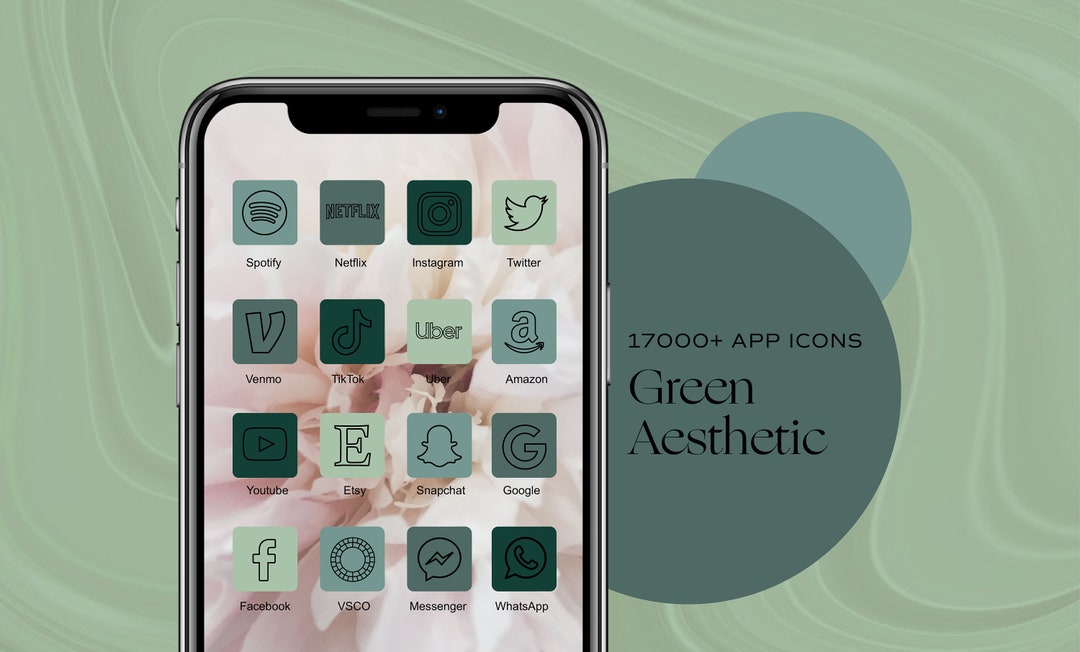 17000+ Ios 26 App Icons, Green Icon Aesthetic, Widget Iphone, Ios Icons ...