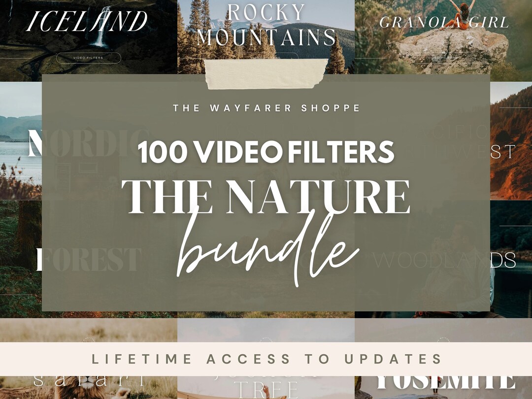100 Mobile VIDEO Filters Moody Outdoor Filters Natural Video Editing ...