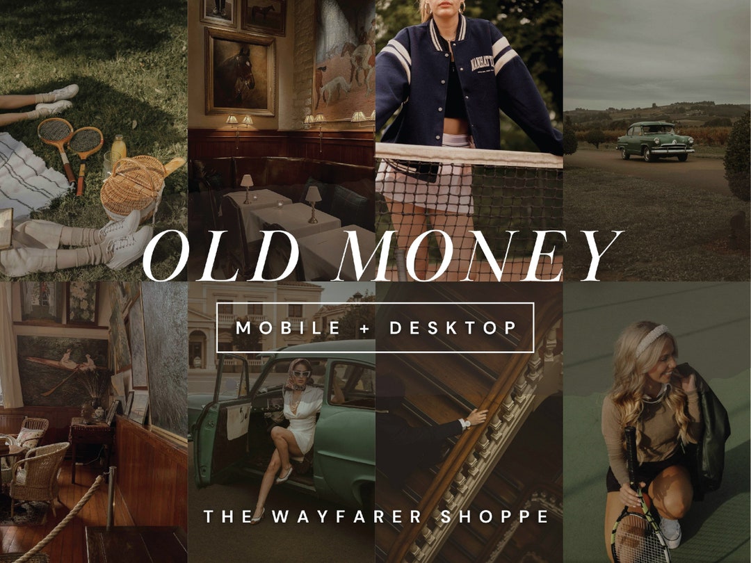 20 Old Money Presets | Luxury Aesthetic Moody Filters for Influencers ...