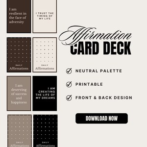 Printable Affirmation Cards, Positive Affirmation Cards, Self Love ...