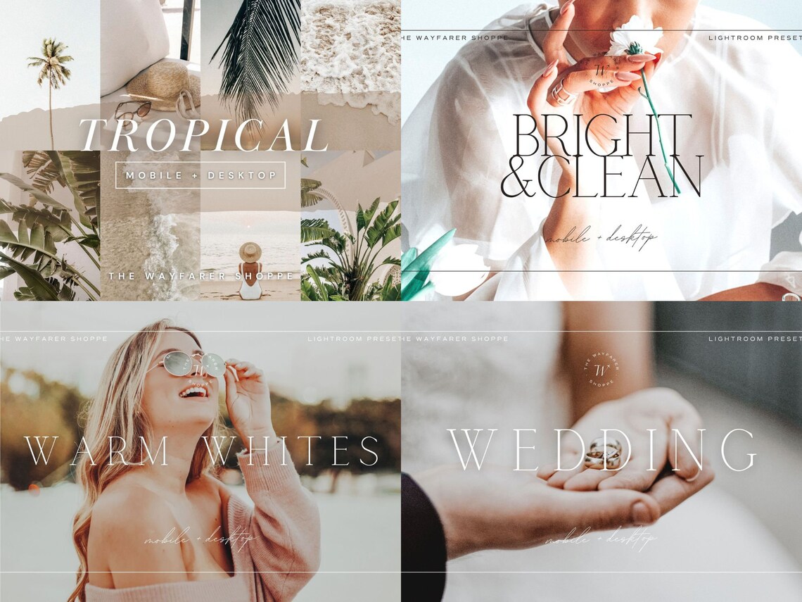 200+ Bright Airy Lightroom Preset Bundle | Natural Light Photo Filters ...