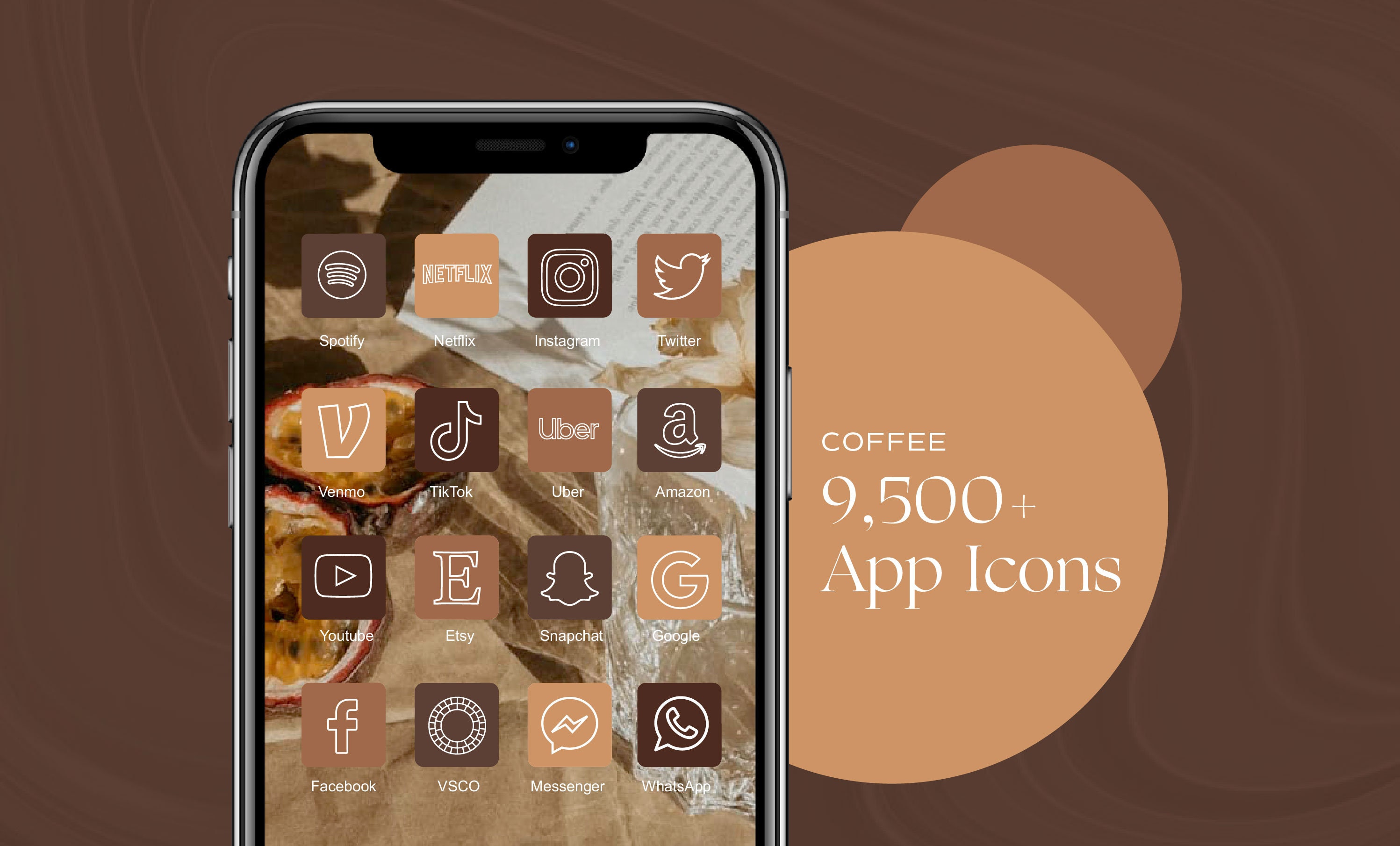 Facebook Icon Brown