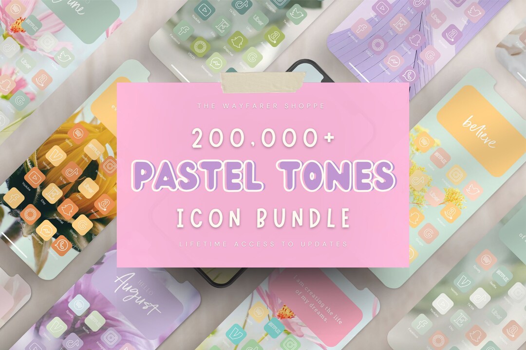200k Ios 17 App Icons, Pink Pastel Aesthetic, Widget Iphone, Ios Icons ...