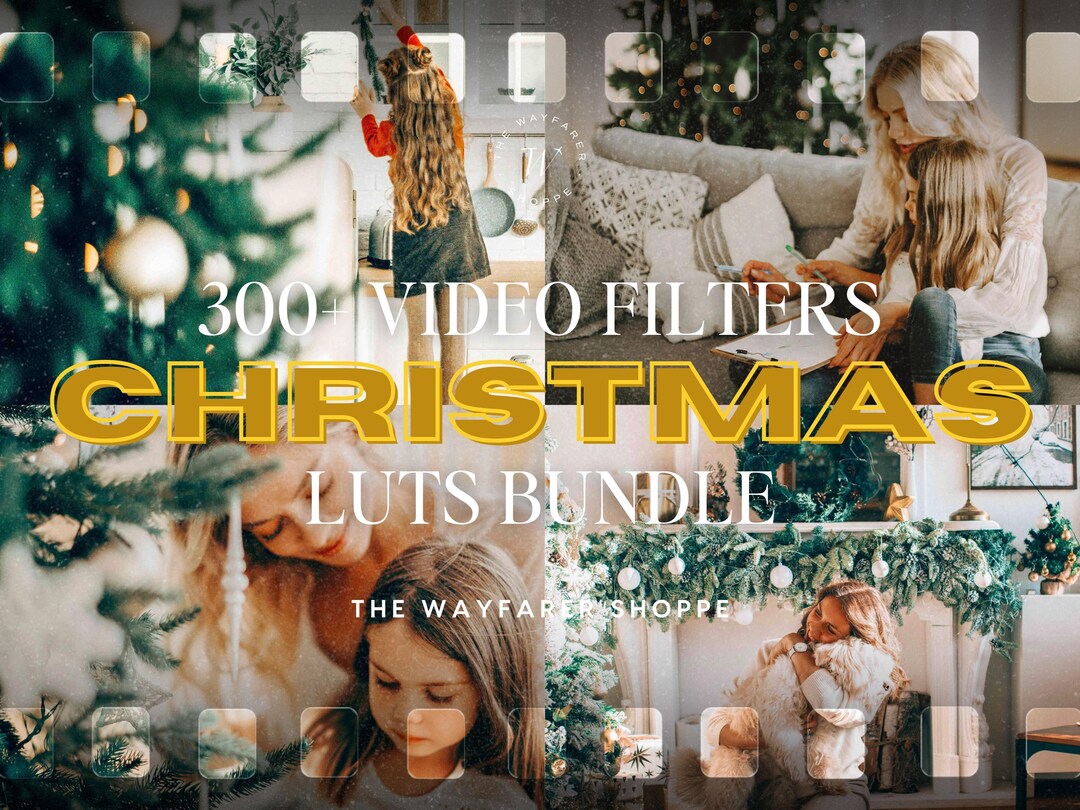 300+ Christmas Luts Bundle Mobile VIDEO Filters Bright Holiday Video ...