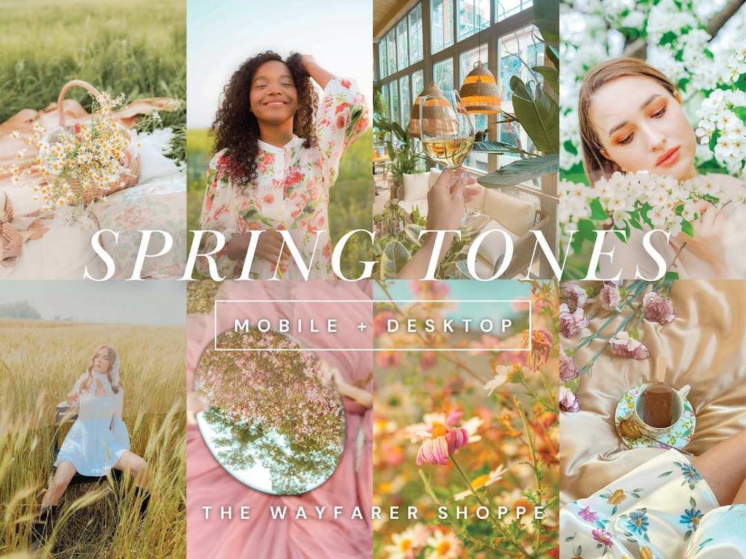 20 Spring Mobile Lightroom Presets | Light and Airy, Bright Clean ...