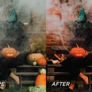 15 Spooky Halloween Mobile Lightroom Presets, Moody Autumn Filters for ...