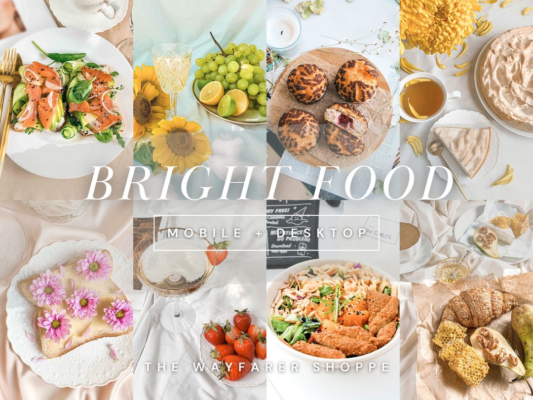 15 Bright Food Lightroom Presets for Mobile and Desktop | Food Blogger ...