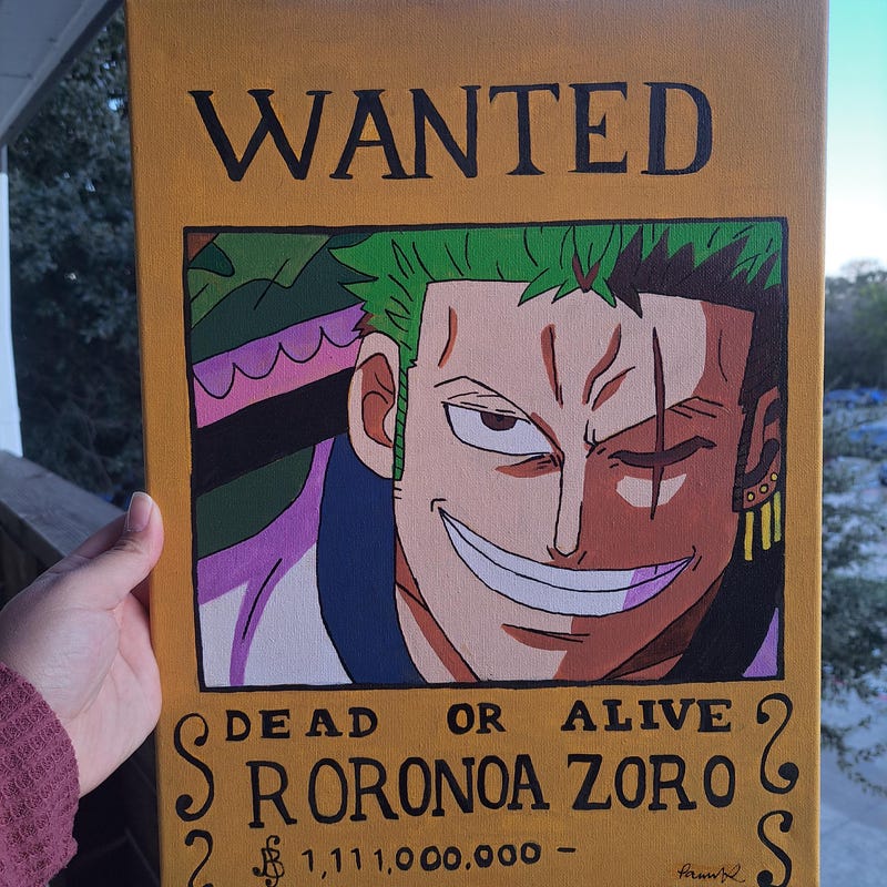 Wanted Roronoa Zoro Poster - Etsy
