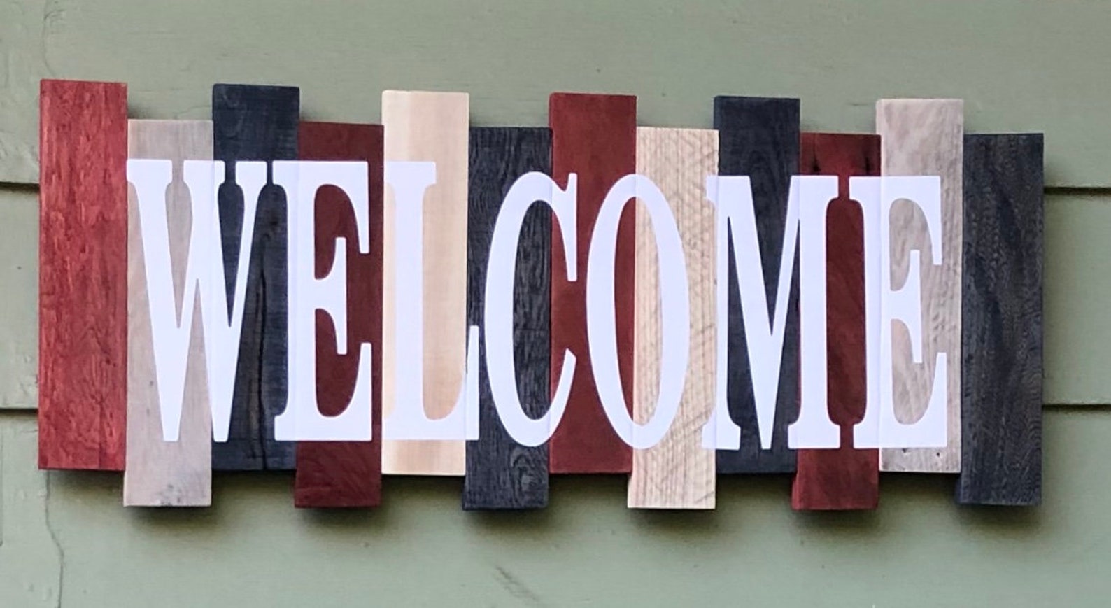 Welcome Sign Red White & Blue Welcome Sign House Warming | Etsy