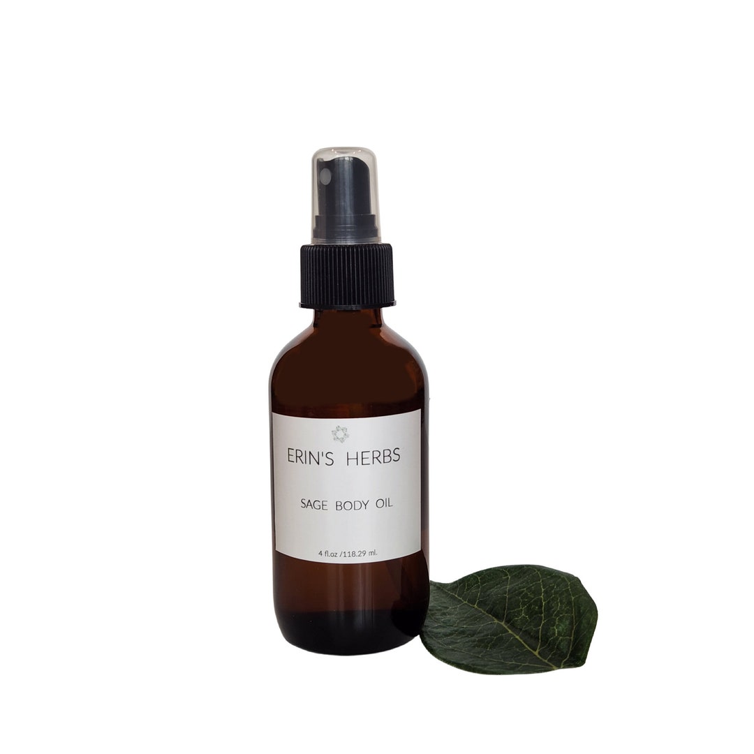 Sage Body Oil ,infused Body Oil, Massage Oil, Hydrating Body Oil ...