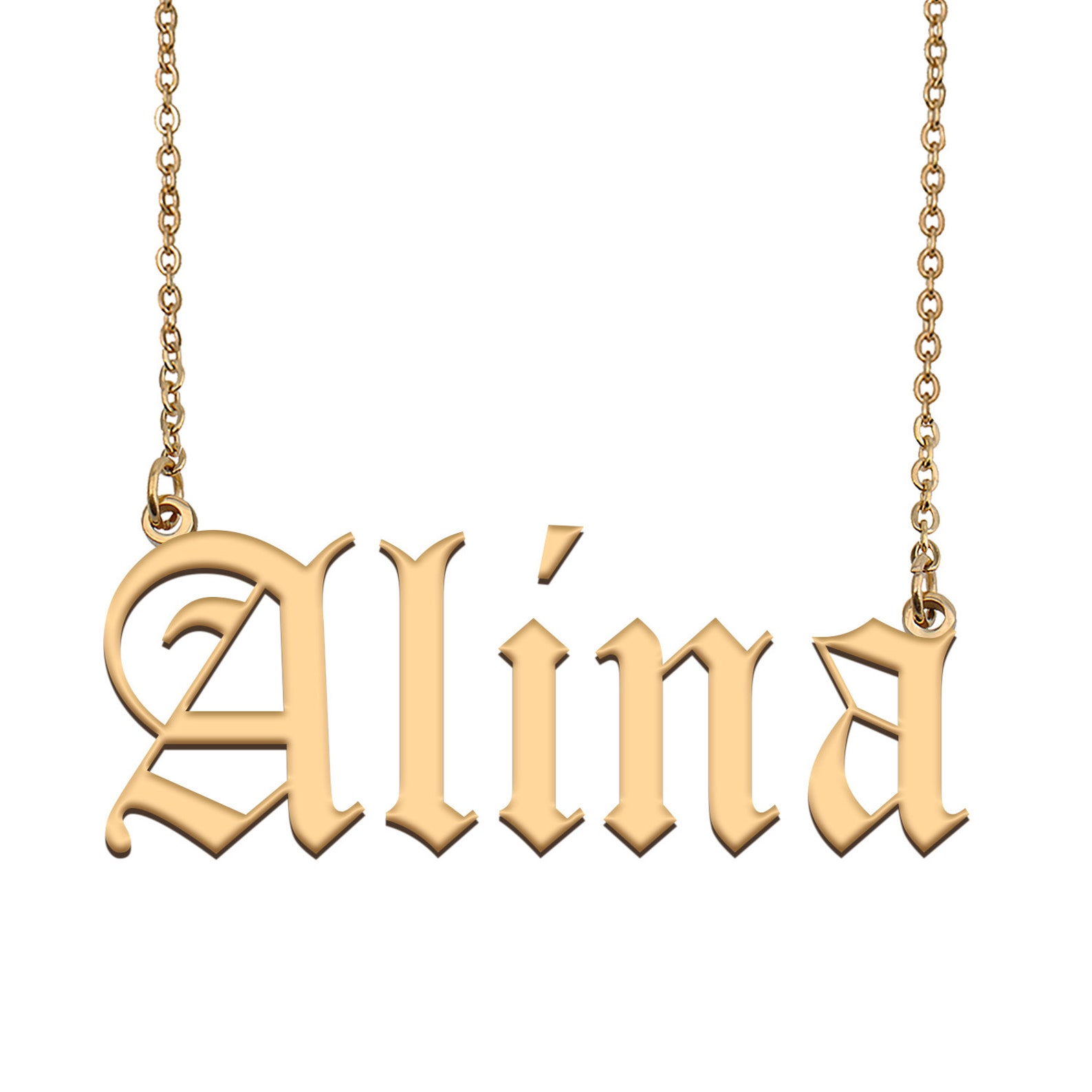 Alina alten englischen Namen Halskette Weihnachtsgeschenk | Etsy