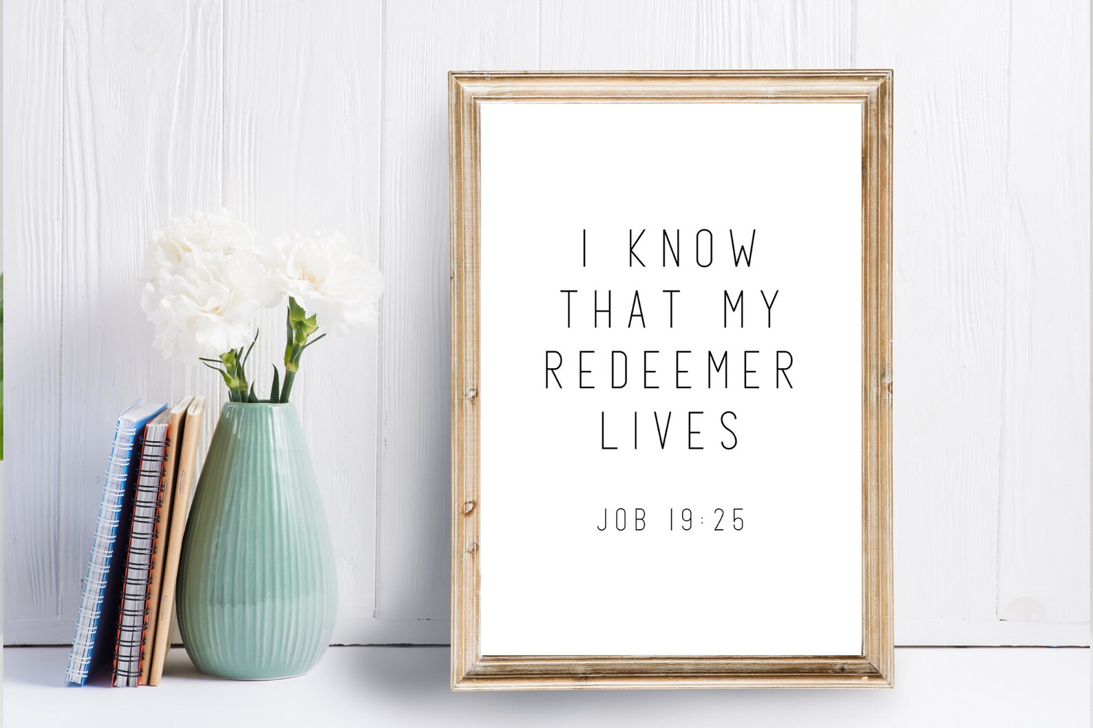 I Know That My Redeemer Lives / Job 19:25 / Easter Decor Print ...