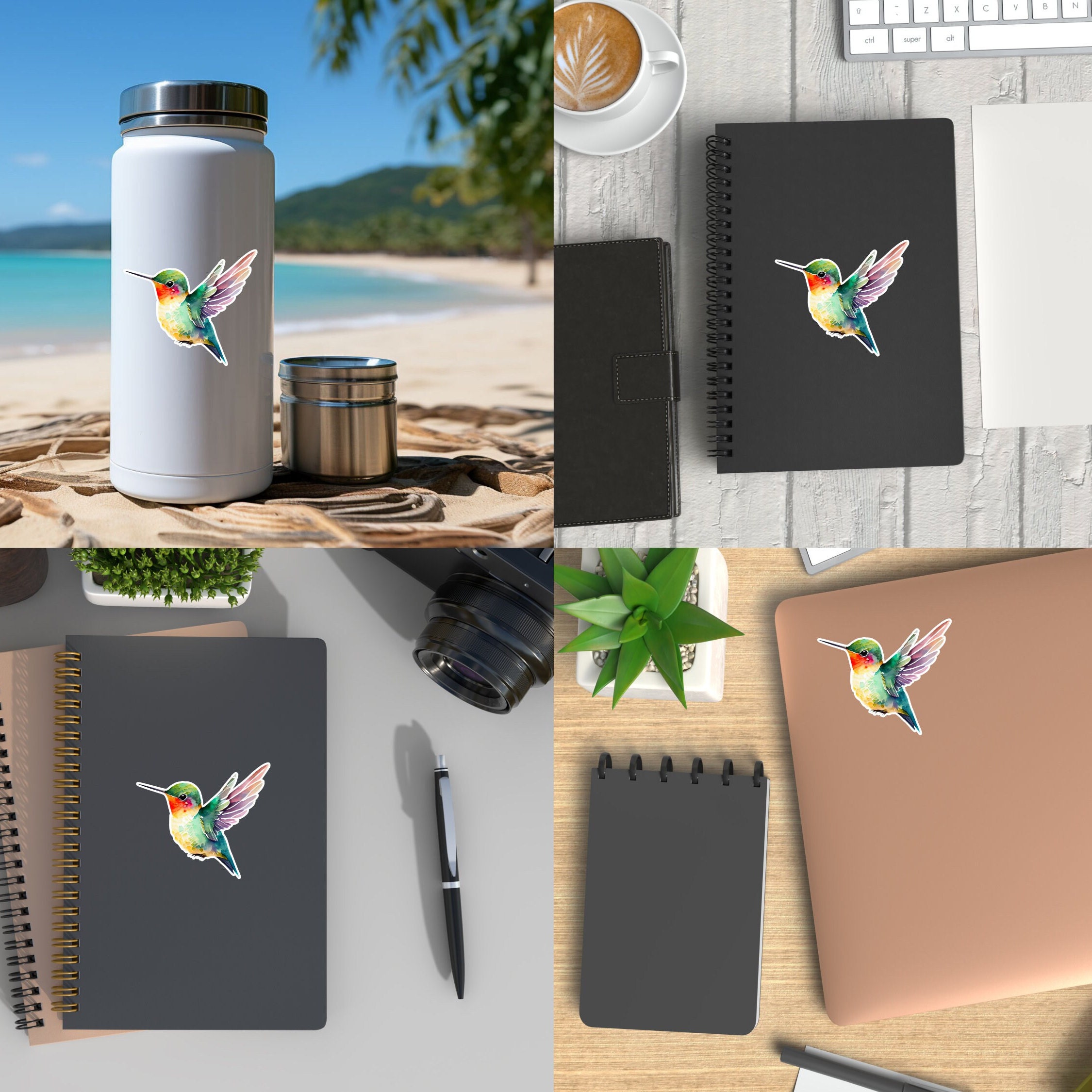 3 Hummingbird Sticker, Hummingbird Decal - Etsy