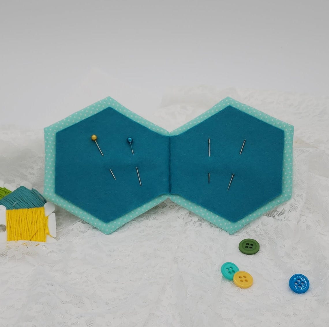 Hexagon Needle Book, Ready to Ship Needle Book, English Paper Piecing ...