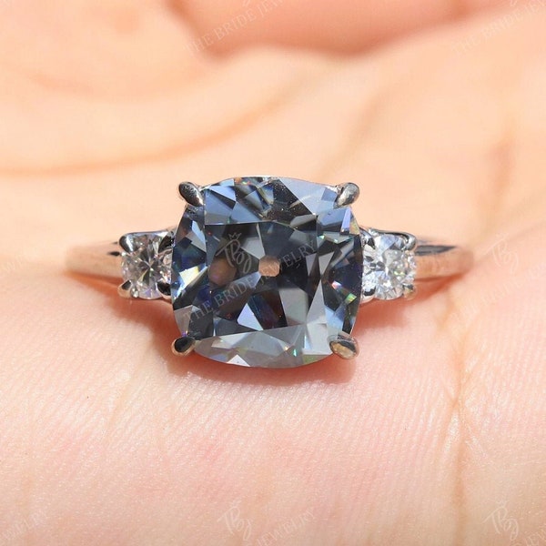 Grey Sapphire Ring - Etsy UK