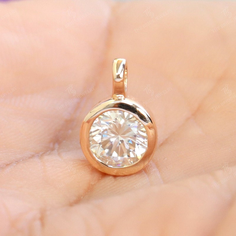 Gold Bezel Pendant - Etsy