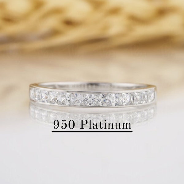 Diamond Channel Set Wedding Band - Etsy
