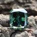 4ct Dark Green Moissanite Radiant Green Moissanite Ring Solitaire Ring ...