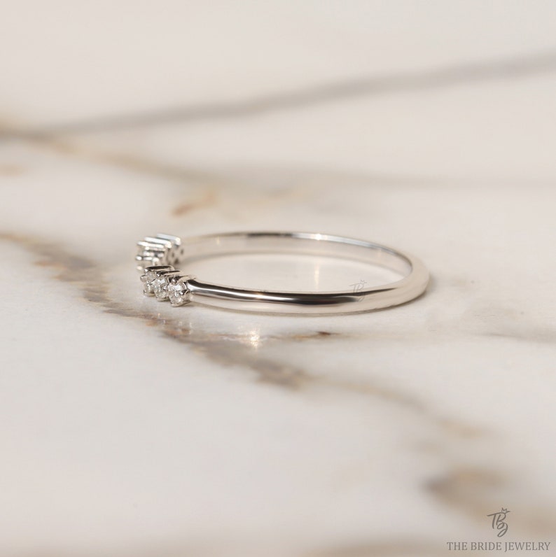 Open Wedding Band Notch Wedding Band Vintage Matching Band - Etsy