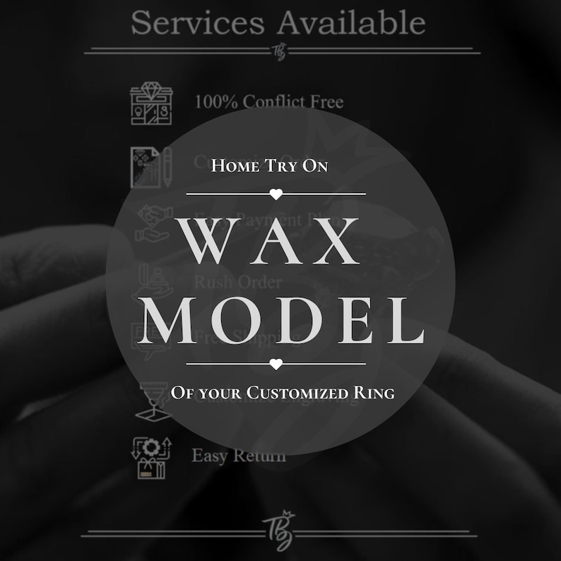 Home Try-on Wax Model for Any of Our Engagement Rings, Wedding Bands ...