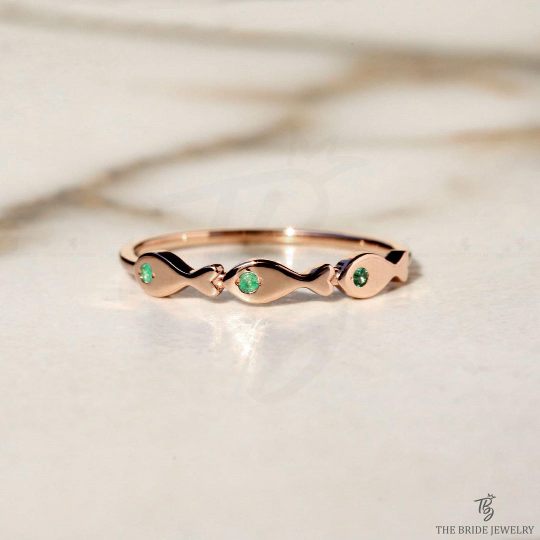 Minimalist Fish Ring Rose Gold Fish Gift Gold Fishing Jewelry Dainty ...