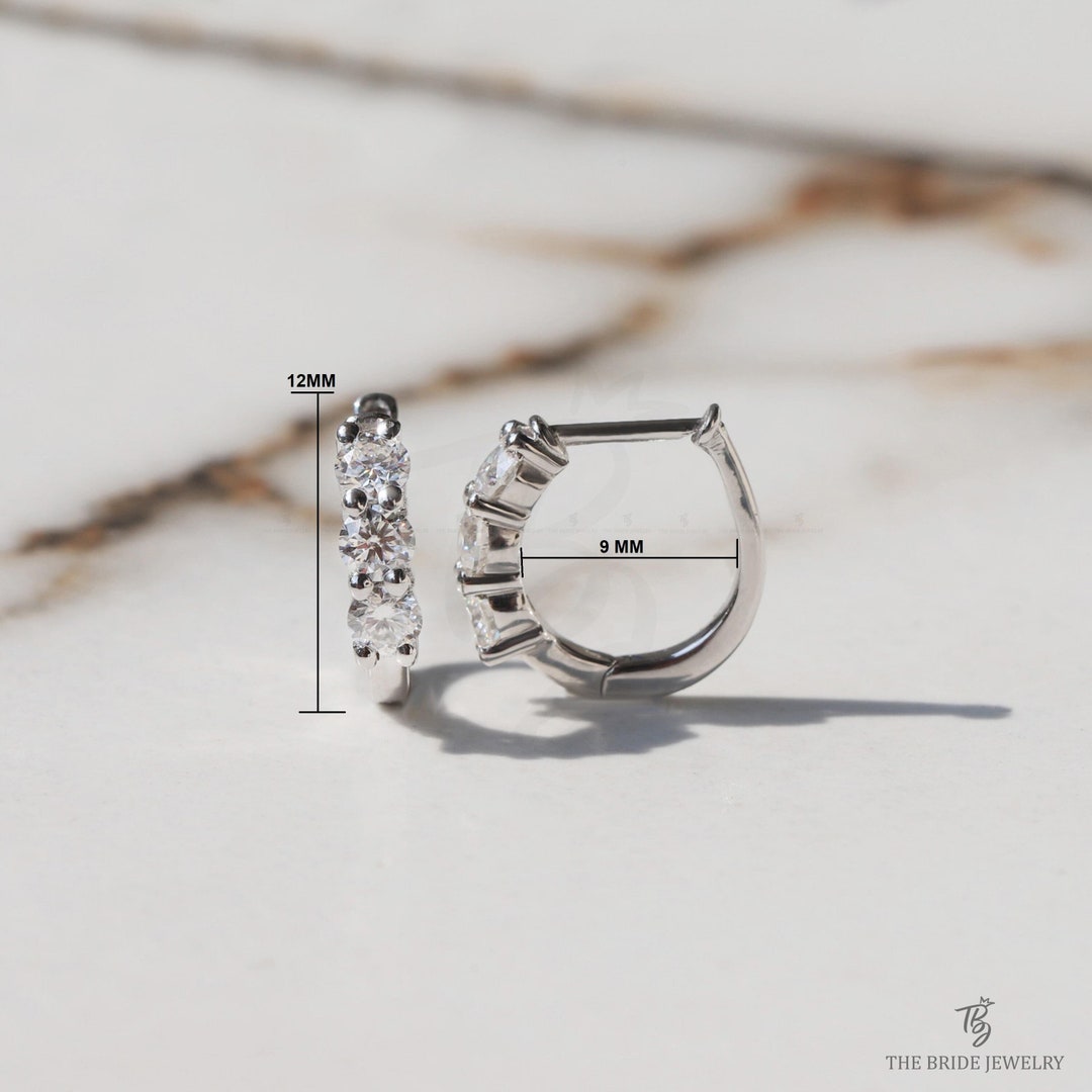 Huggies Hoop Earrings Small Tiny Hoop Earrings White Gold Conch Hoop ...