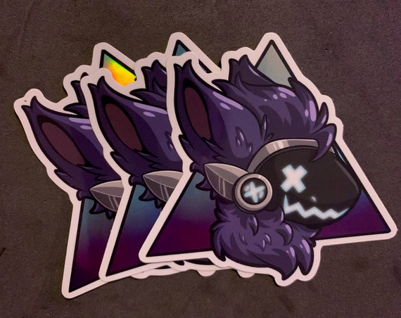 Holographic Furry Protogen Sticker - Etsy