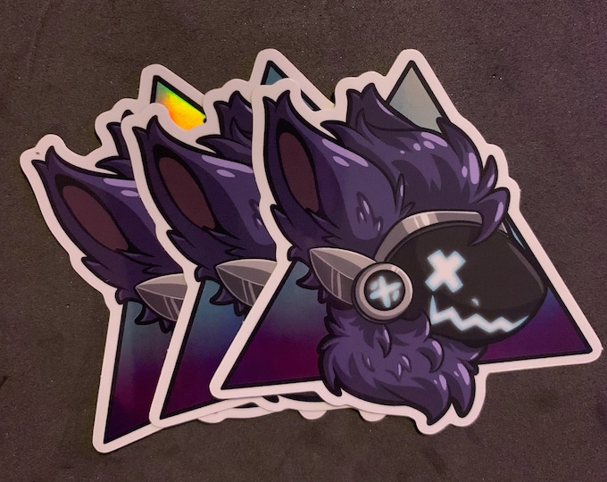 Holographic Furry Protogen Sticker - Etsy