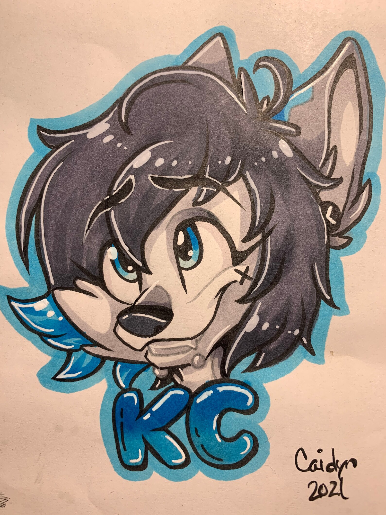 Custom Traditional Furry Character Badge - Etsy
