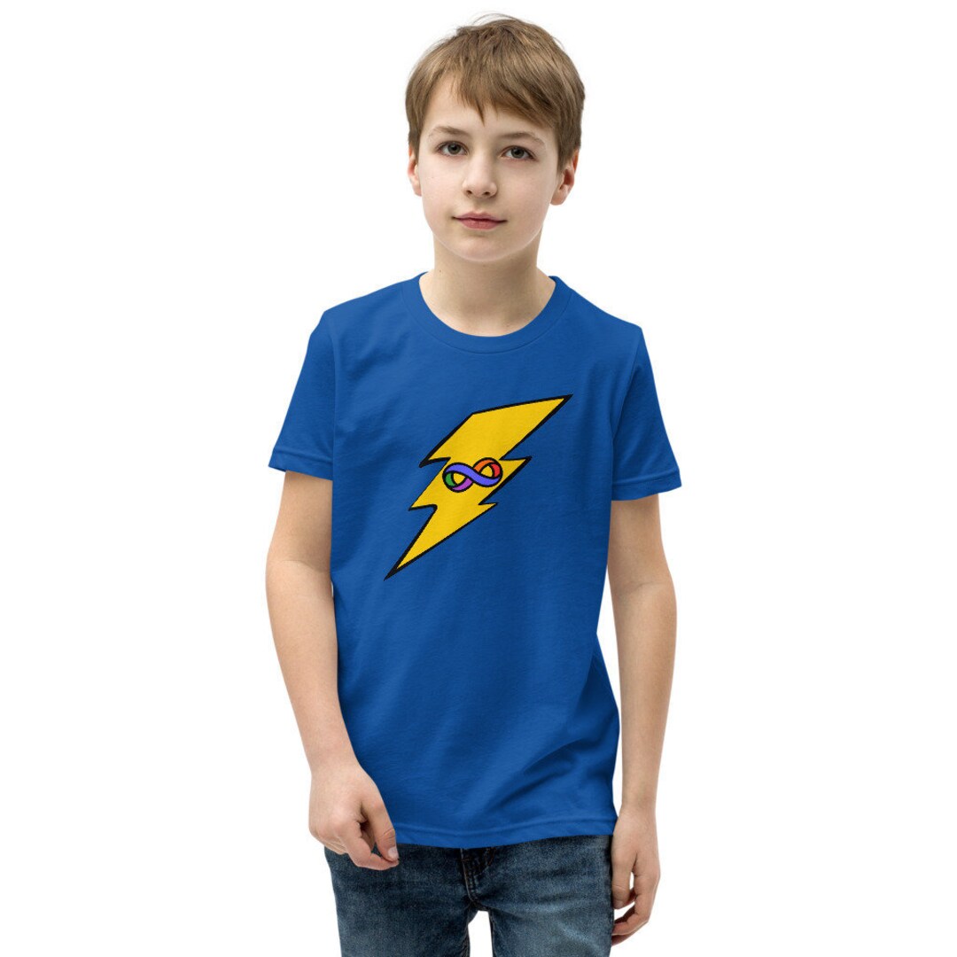 Spectrum Lightning Bolt Kids Shirt , Autism Shirt , Neurodiversity ...