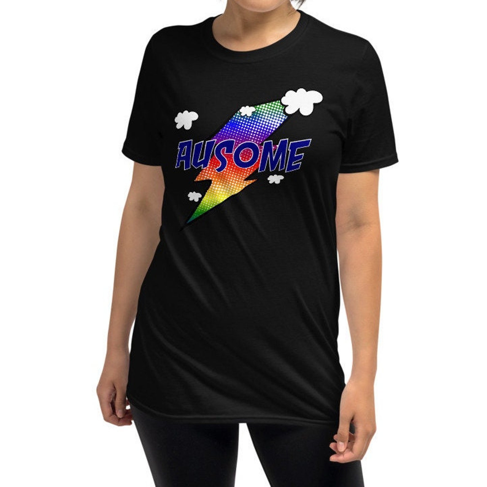 Ausome Spectrum Bolt Shirt Autism Shirt Neurodiversity - Etsy