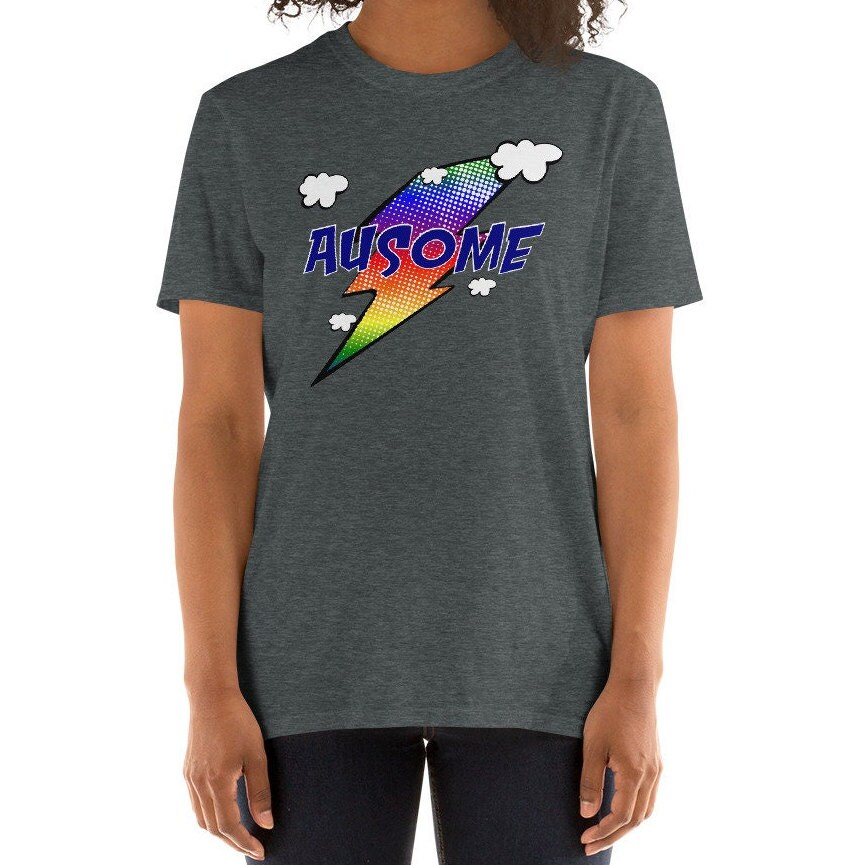 Ausome Spectrum Bolt Shirt Autism Shirt Neurodiversity | Etsy