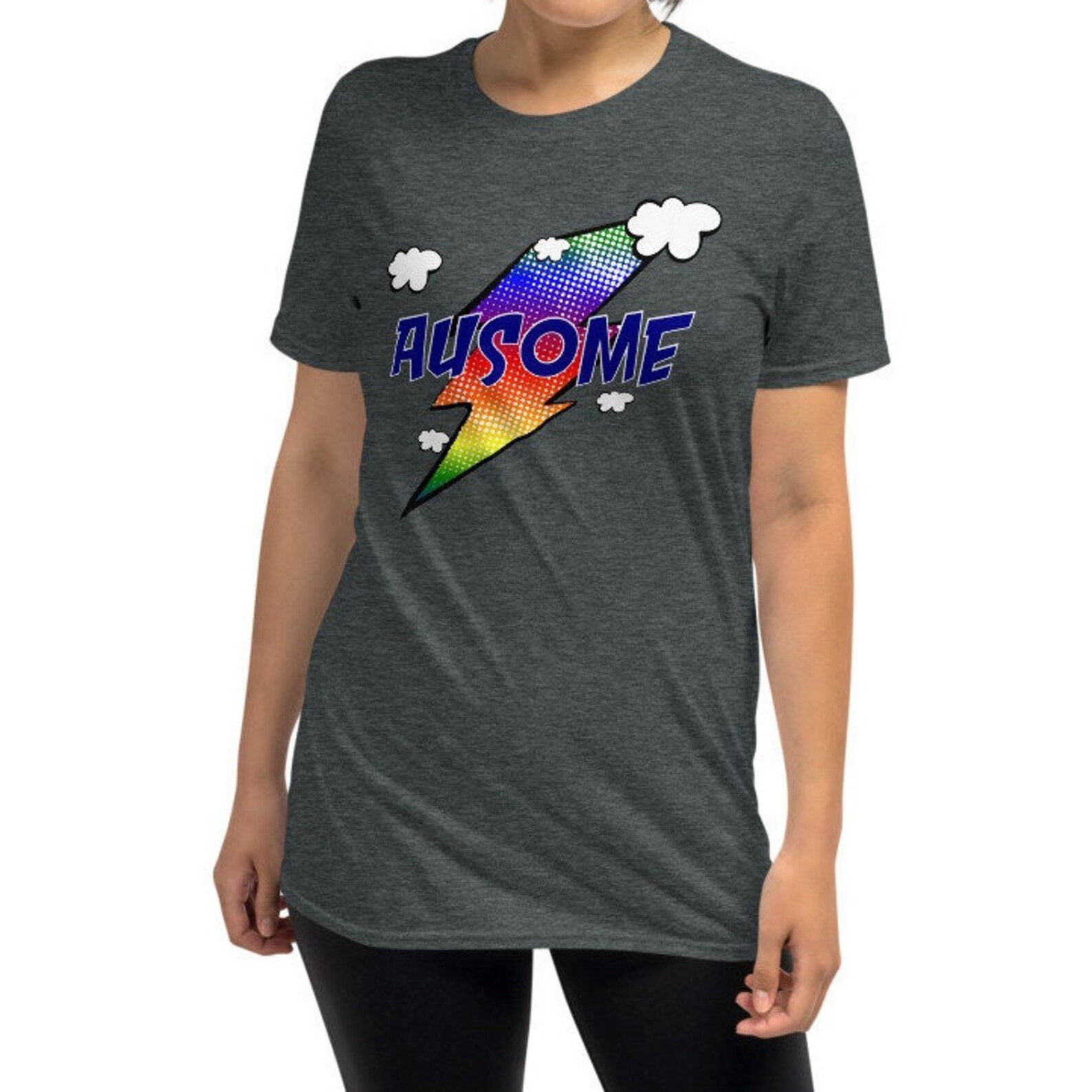 Ausome Spectrum Bolt Shirt Autism Shirt Neurodiversity - Etsy