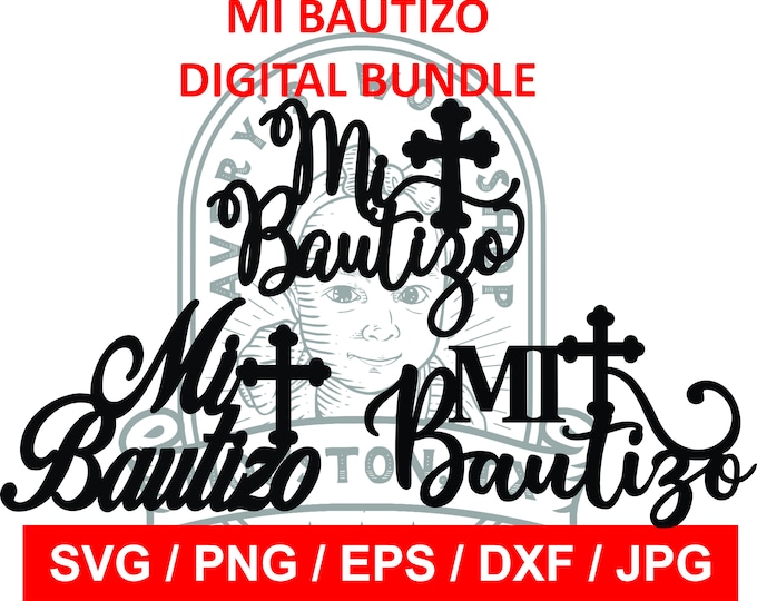 Mi Bautizo Svg and Other Formats. - Etsy Canada
