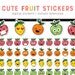 Digital Stickers - Cute Fruit Stickers With Emotions - Goodnotes | PNG ...
