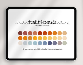 Summer Carnival | Procreate Color Palette | 30 Custom Swatches ...