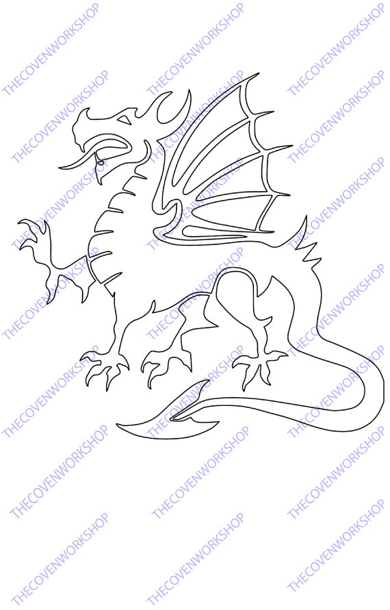 Welsh Dragon Stencil