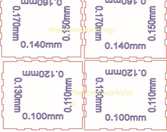Lightburn Laser Test Card - Etsy