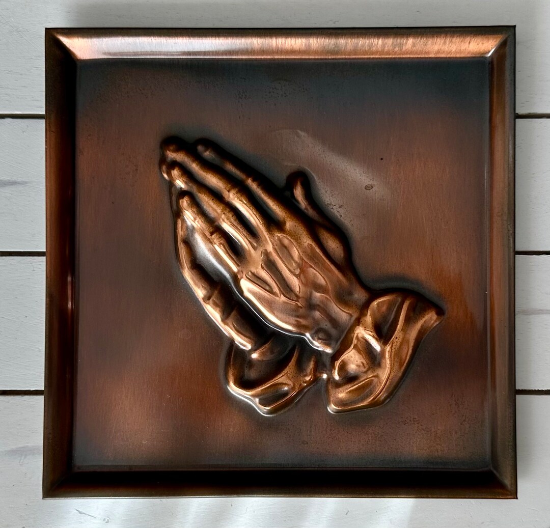 Vintage Copper Guild Praying Hands Wall Plaque - Etsy