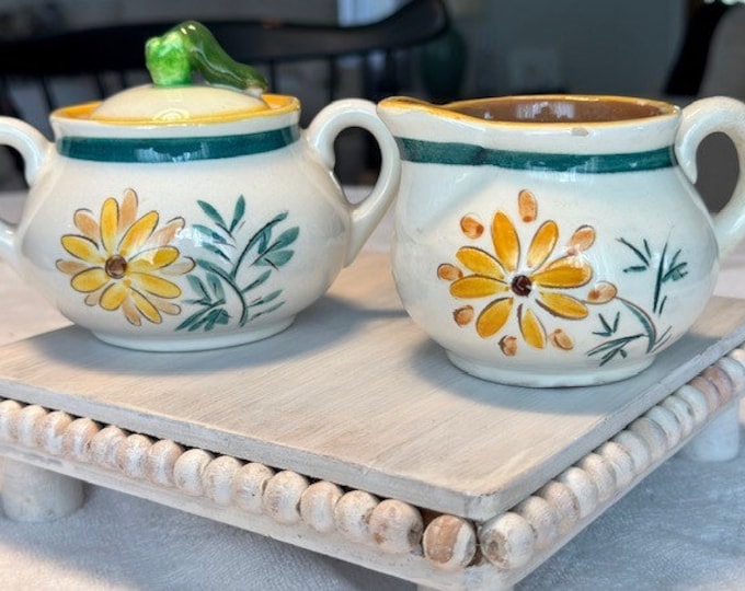 Vintage Stangl Pottery Terra Rose Garden Flower Pattern Sugar and ...