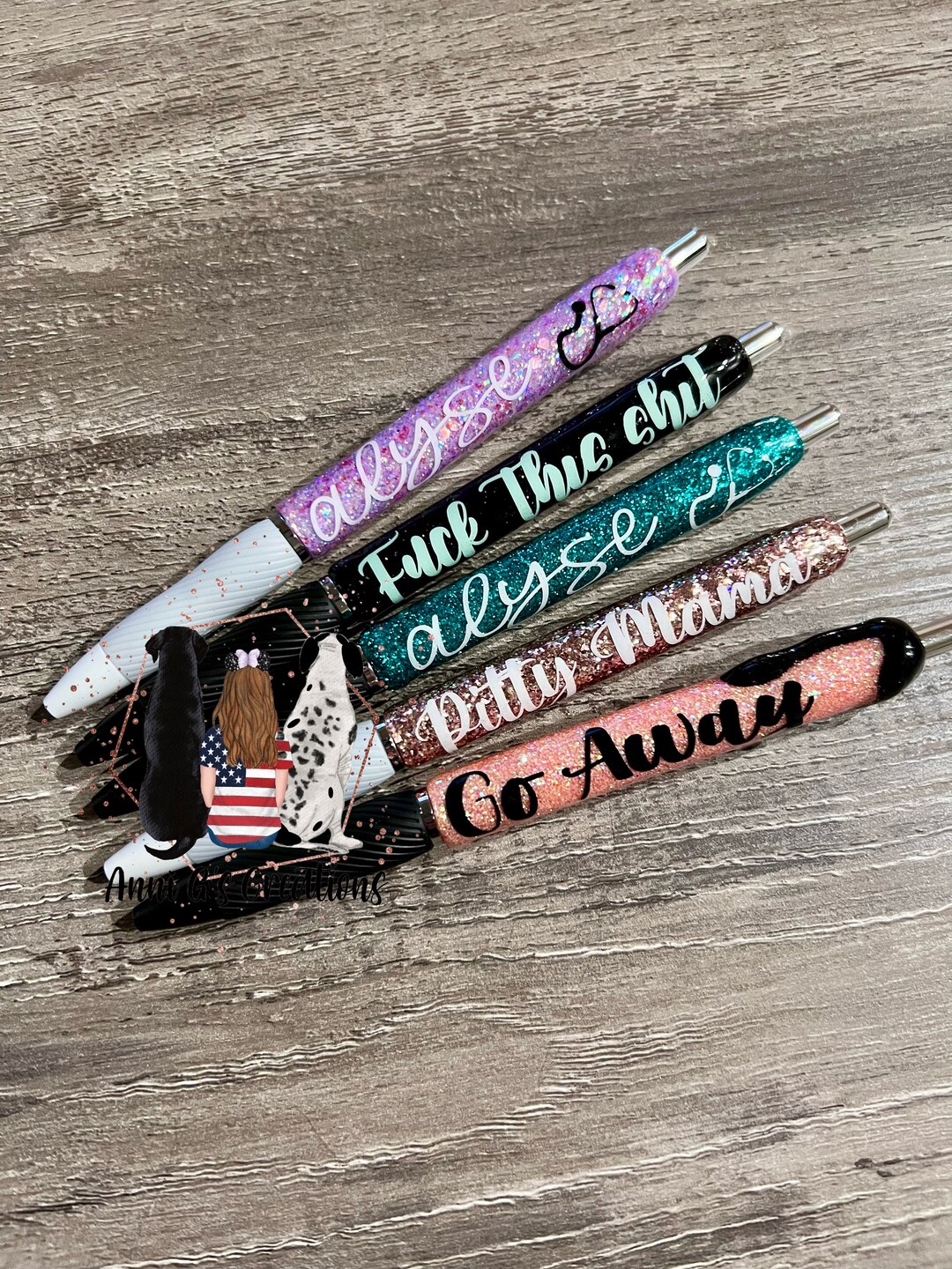 Custom Glitter Pens - Etsy