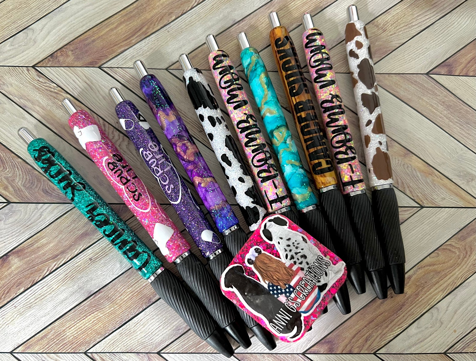 Custom Glitter Pens - Etsy