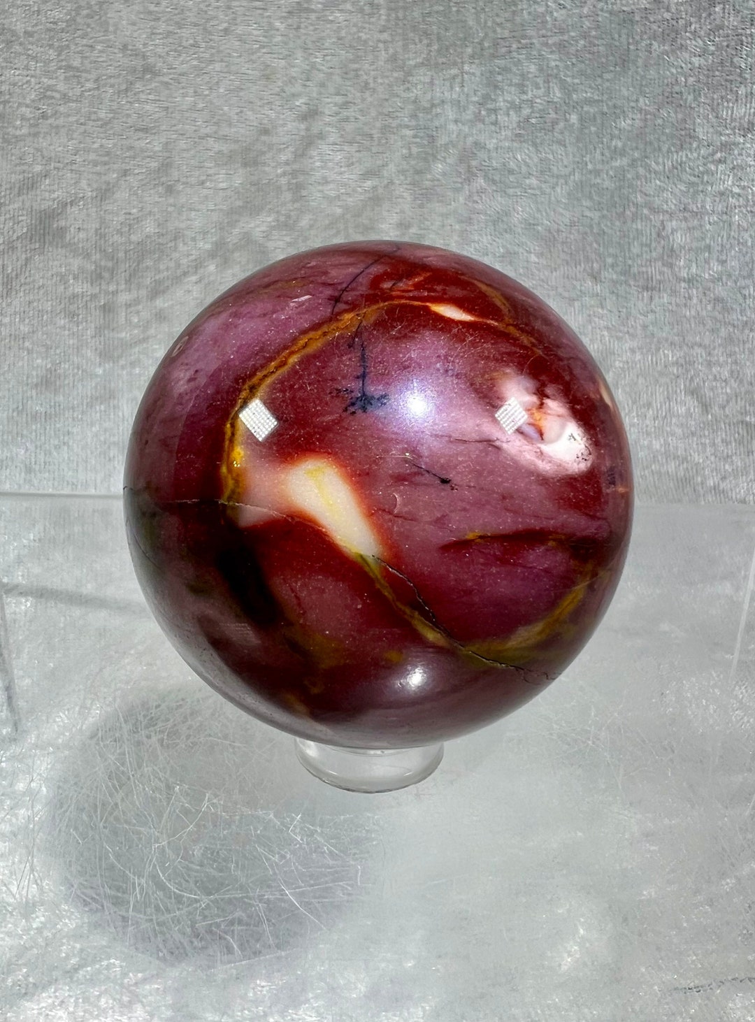 High Quality Mookaite Crystal Sphere. Stunning Shades of Purple and ...