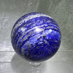 Stunning Lapis Lazuli Sphere. 63mm. Amazing Orange UV Reaction. High ...