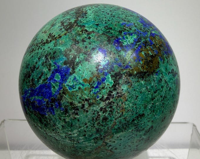 Azurite and Malachite Crystal Sphere: 68mm Beautiful Colors and ...